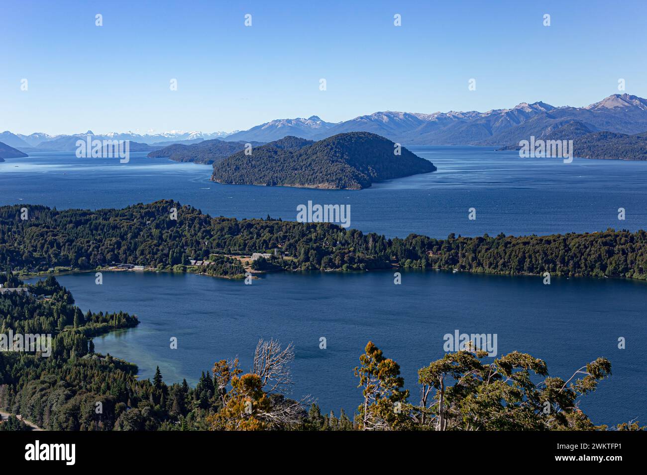 landscape view of Bariloche in the summer, Argentina, South America ...