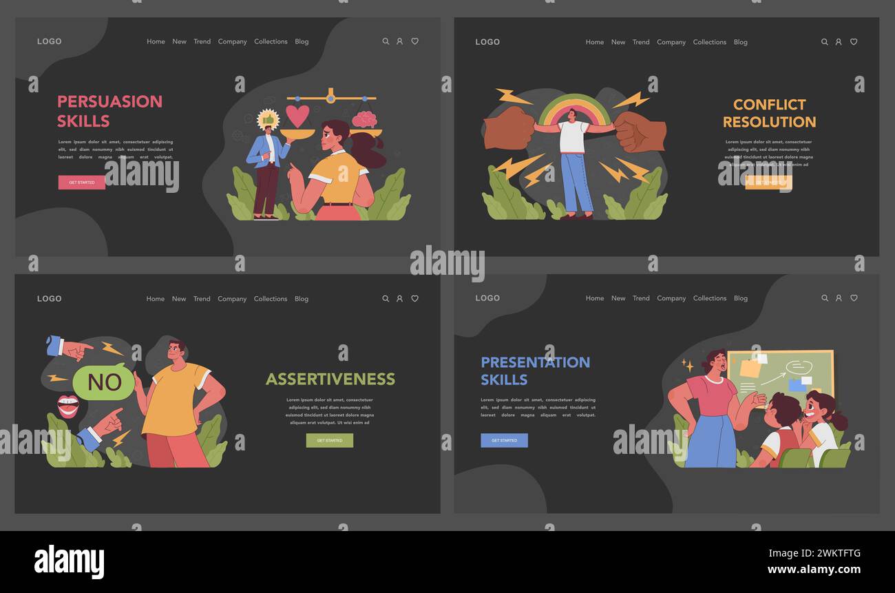 Assertiveness, conflict resolution and interpersonal skills concept ... Assertiveness, conflict resolution and interpersonal skills concept ...