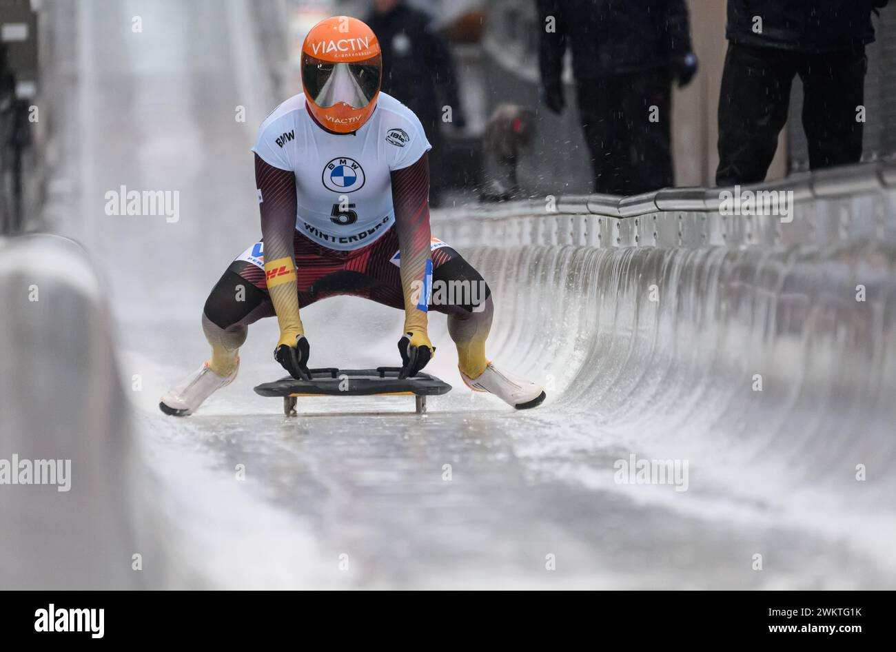 Winterberg, Germany. 22nd Feb, 2024. Skeleton, World Championships, men ...