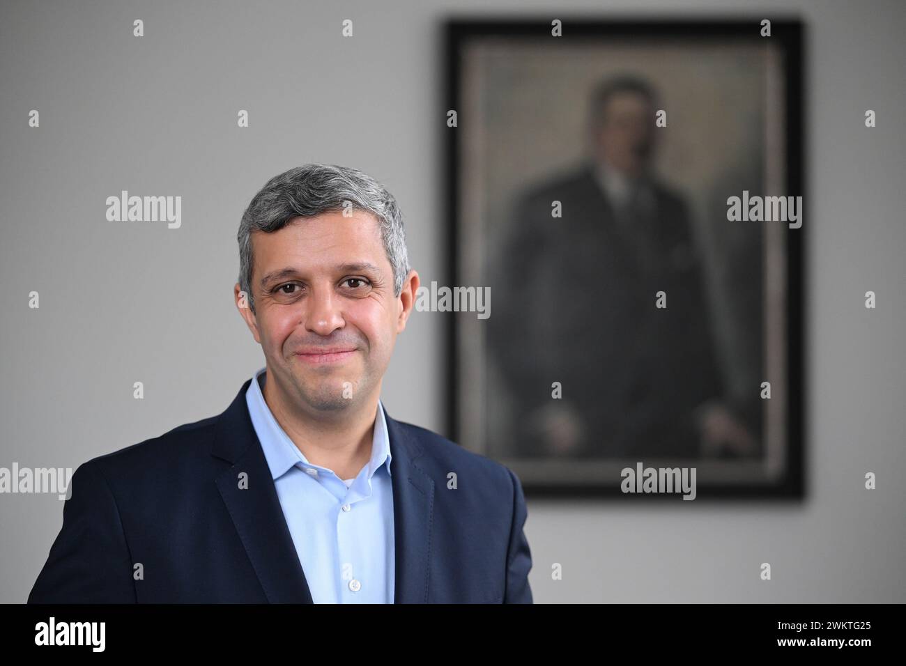 PRODUCTION - 21 February 2024, Berlin: Raed Saleh, member of the Berlin ...