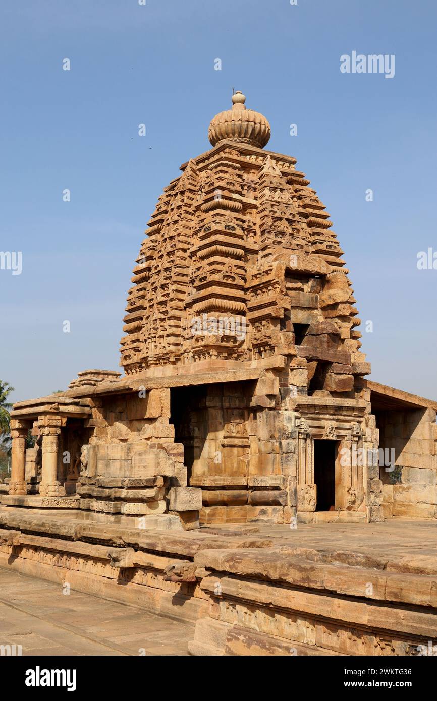 Galaganatha Temple front view, Pattadakal Temples, Badami, Karnataka ...