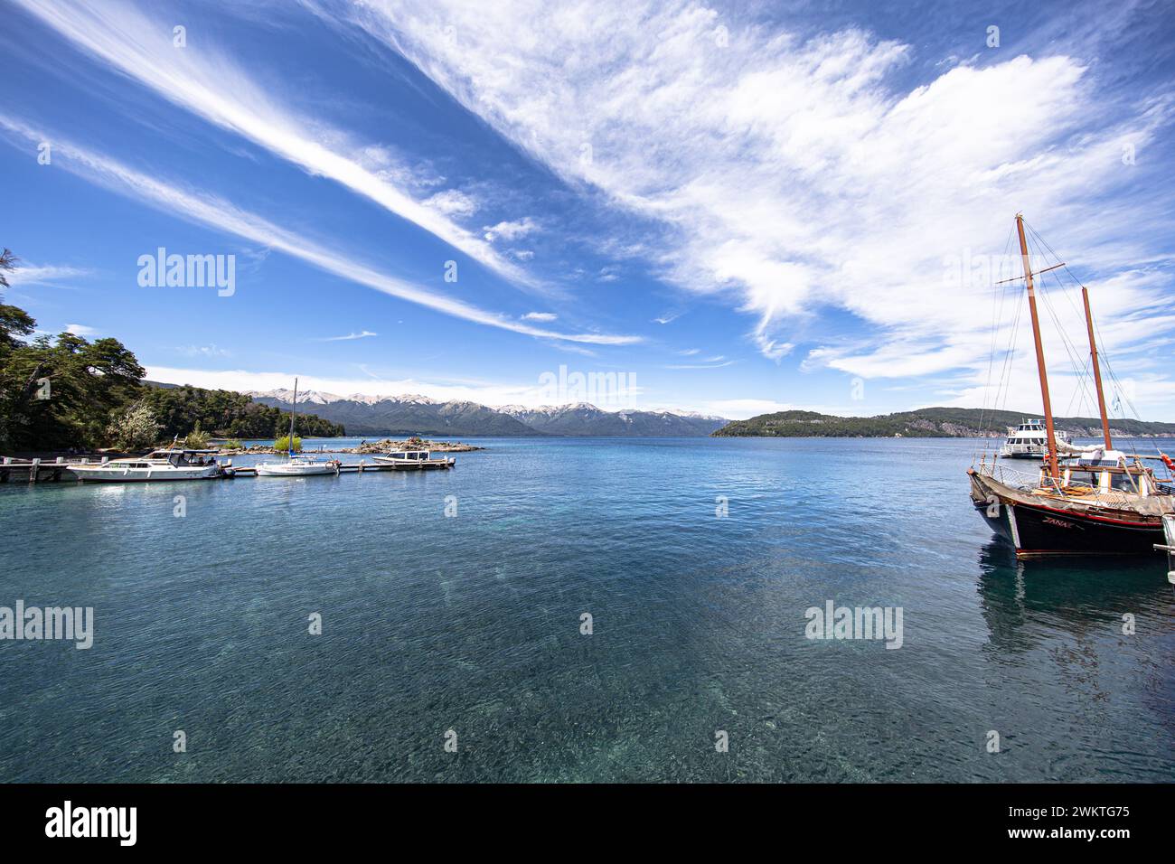 landscape view of Bariloche in the summer, Argentina, South America ...