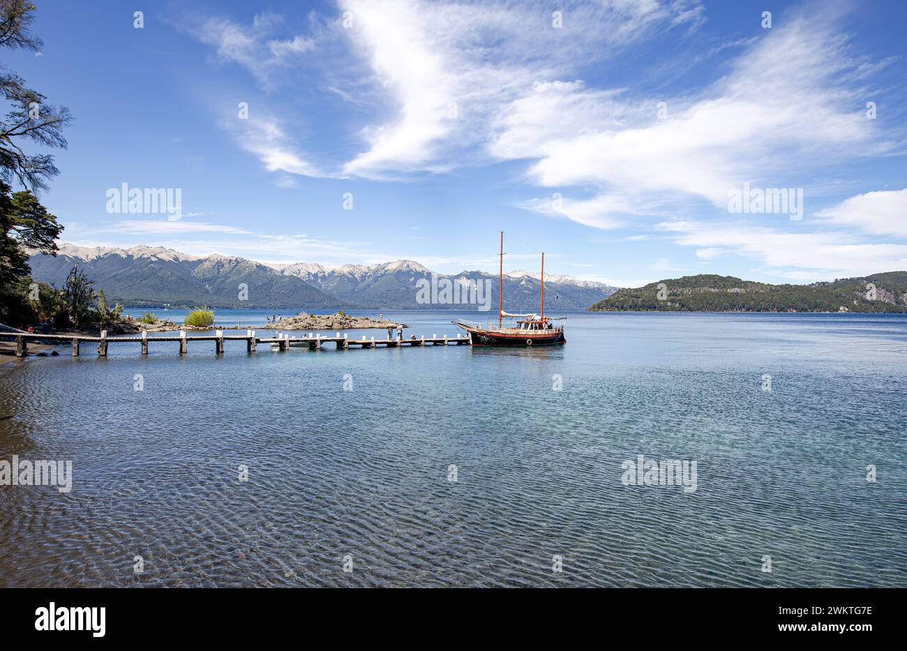 landscape view of Bariloche in the summer, Argentina, South America ...