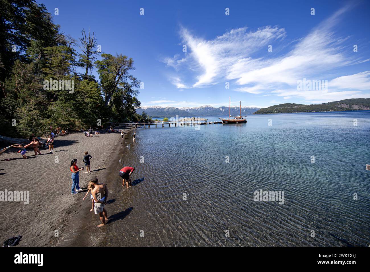 landscape view of Bariloche in the summer, Argentina, South America ...