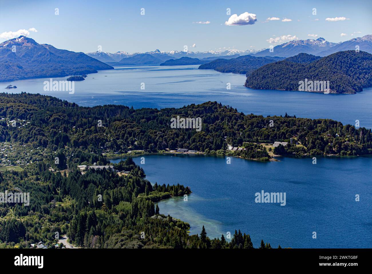 landscape view of Bariloche in the summer, Argentina, South America ...