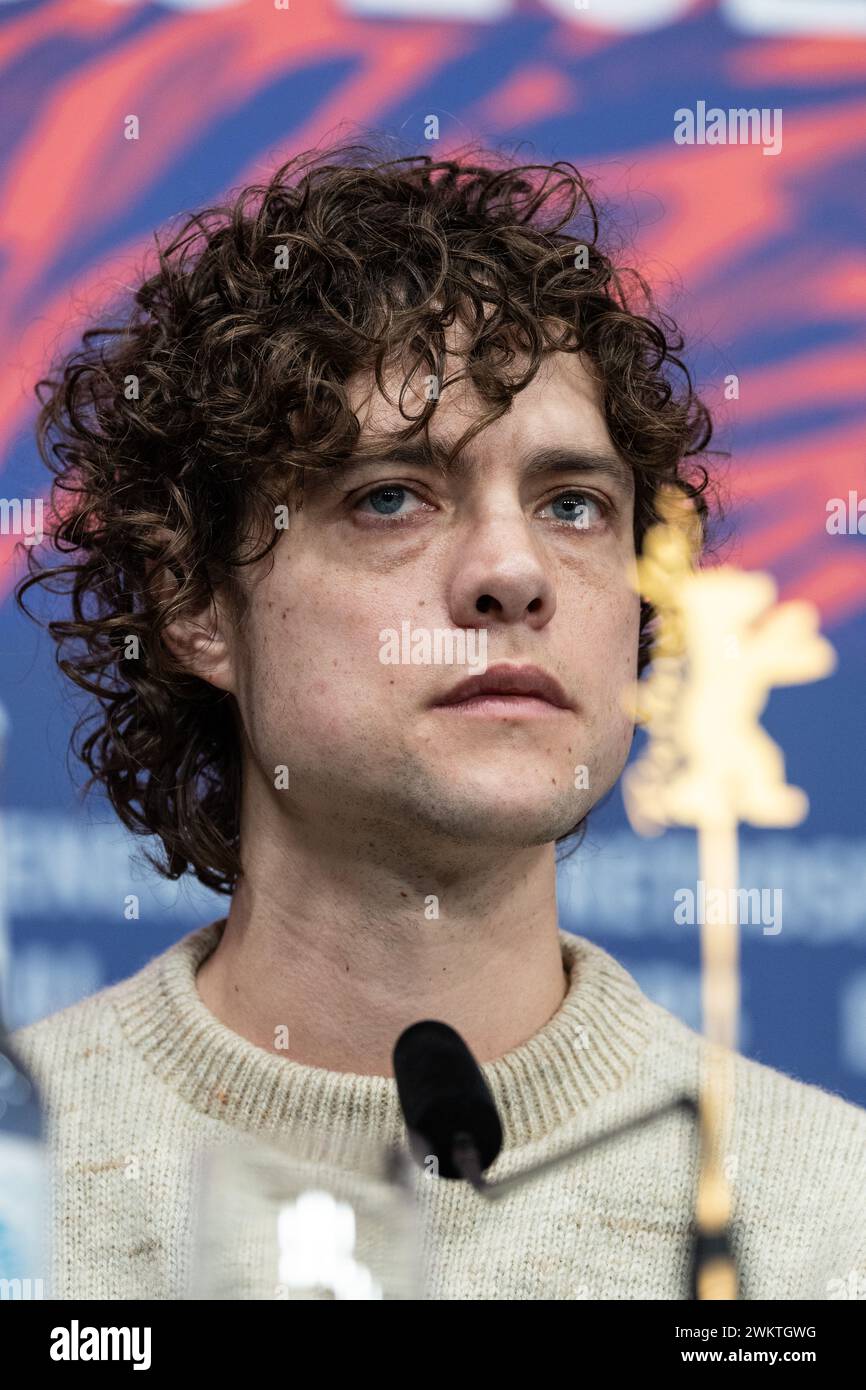 Berlin, Germany. 22nd Feb, 2024. Douglas Smith, actor, takes part in the press conference for ...