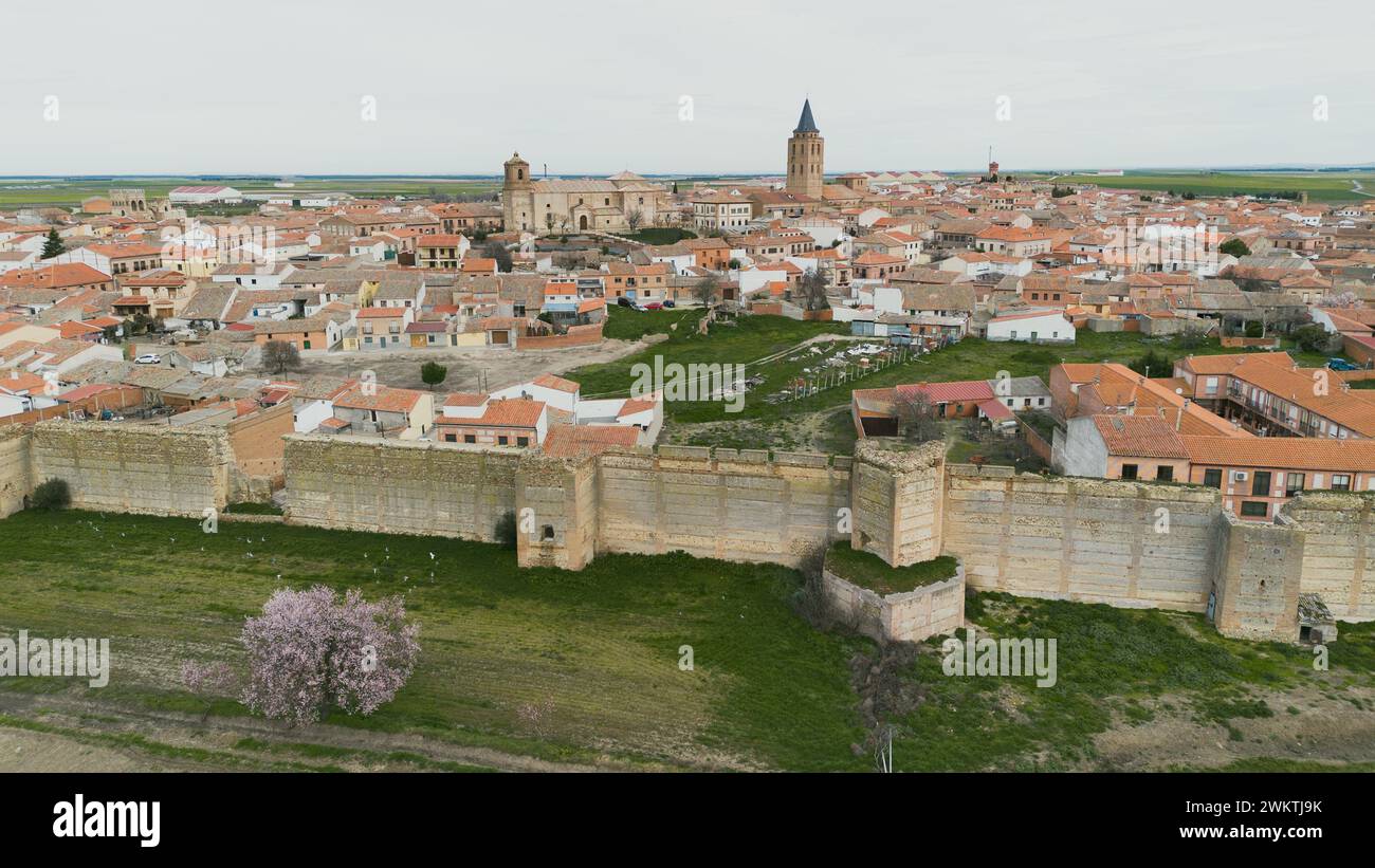 Aerial view of Madrigal de las Altas Torres, Avila, Spain Stock Photo ...