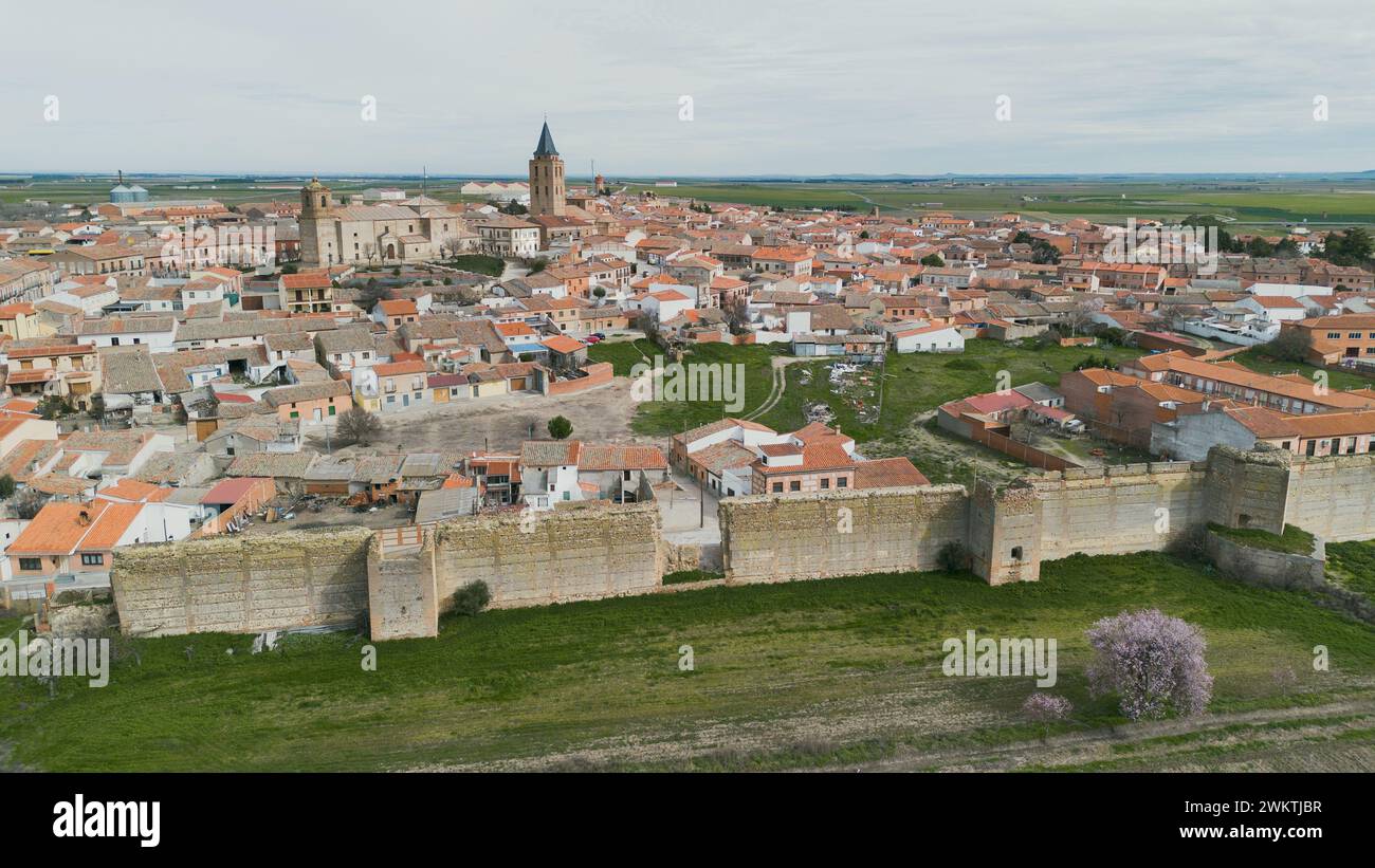 Aerial view of Madrigal de las Altas Torres, Avila, Spain Stock Photo ...