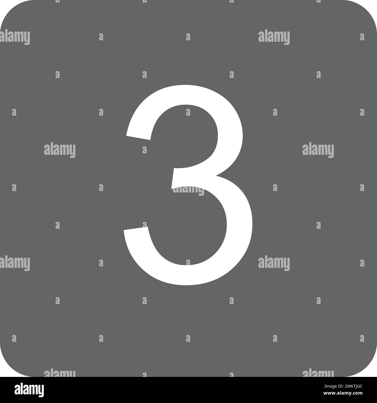 Keycap Digit Three icon vector image Stock Vector Image & Art - Alamy