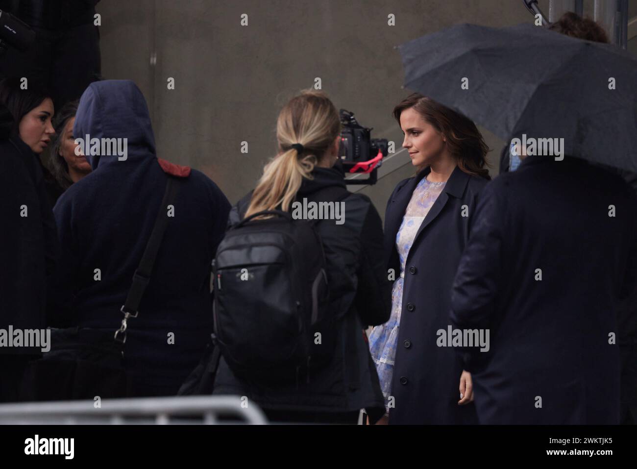 Milan, Italy. 22nd Feb, 2024. Emma Watson is seen arriving at the Prada ...