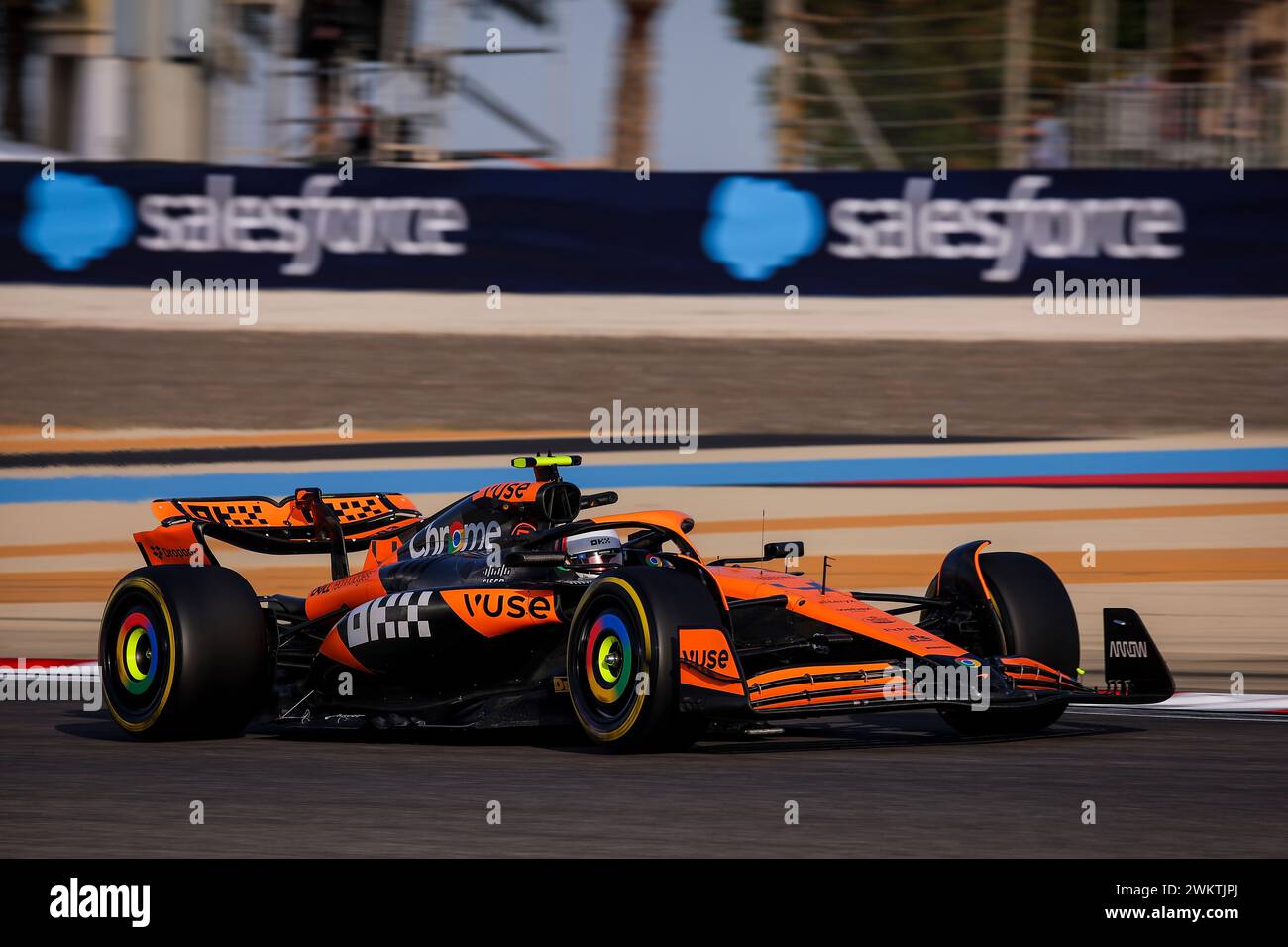 04 NORRIS Lando (gbr), McLaren F1 Team MCL38, action during the Formula 1 Aramco pre-season ...