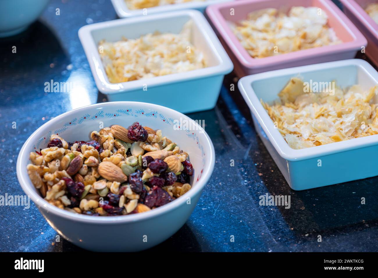 um ali is arabic sweet that made of puff pastry and nuts with milk and ...