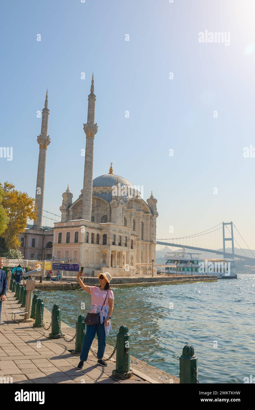 Ortakoy mosque near bosphorus bridge hi-res stock photography and ...