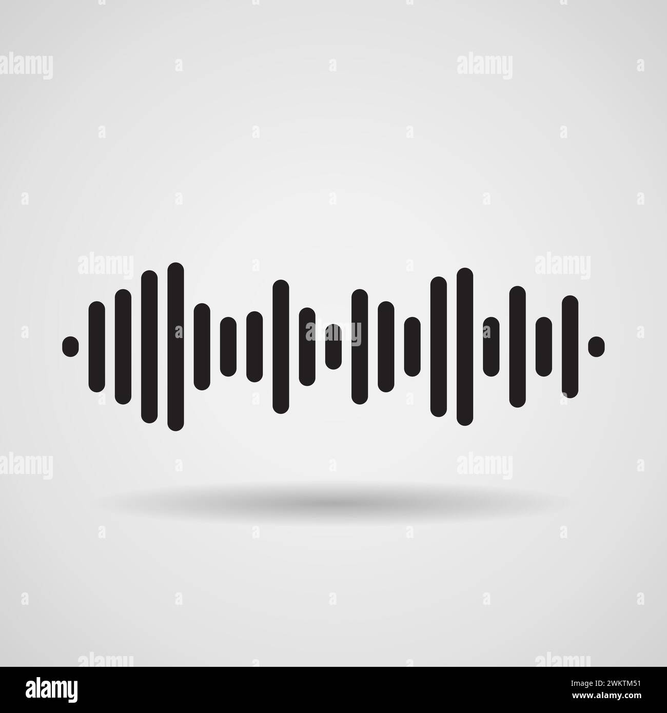 vector music background of audio sound waves pulse, equalizer voice ...
