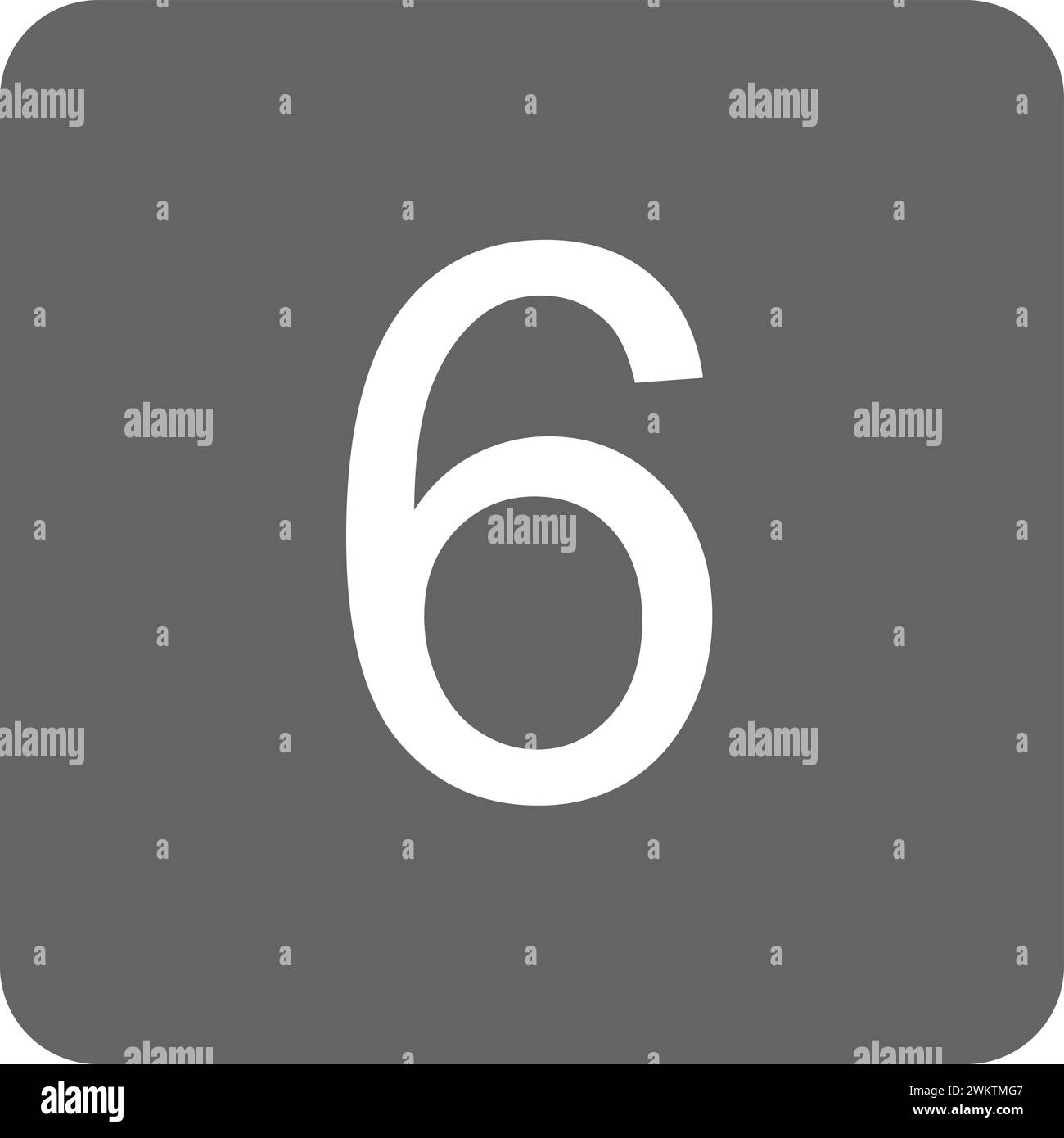 Keycap Digit Six icon vector image Stock Vector Image & Art - Alamy