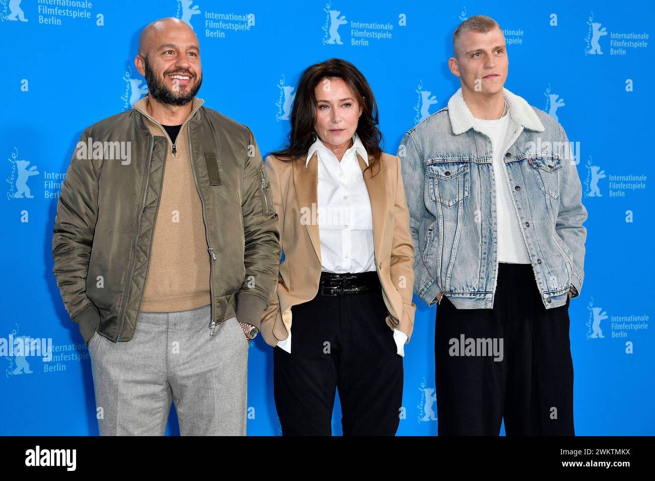 Dar Salim, Sidse Babett Knudsen und Sebastian Bull beim Photocall zum Kinofilm Vogter / Sons auf ...