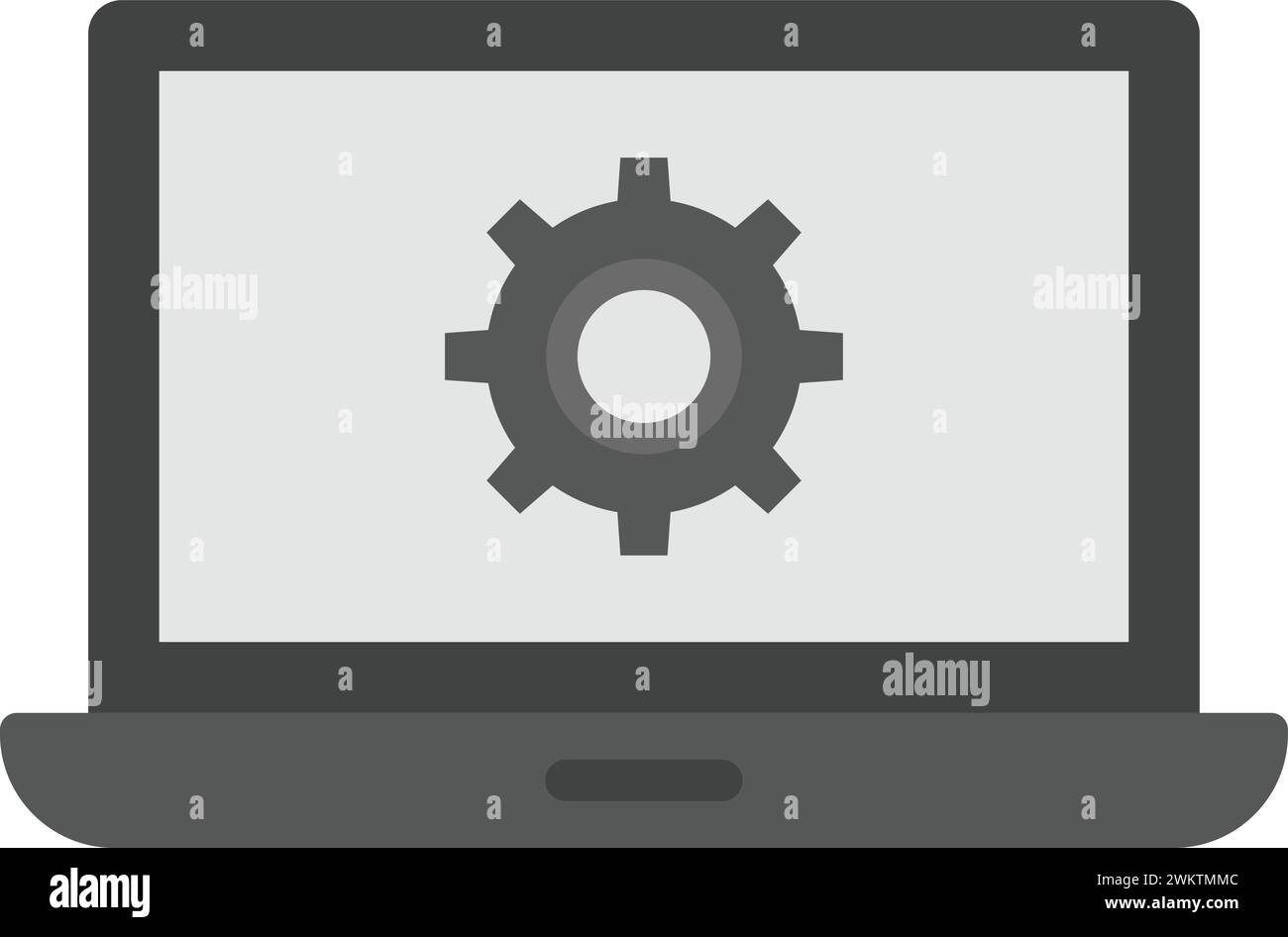Laptop configuration icon outline Cut Out Stock Images & Pictures - Alamy