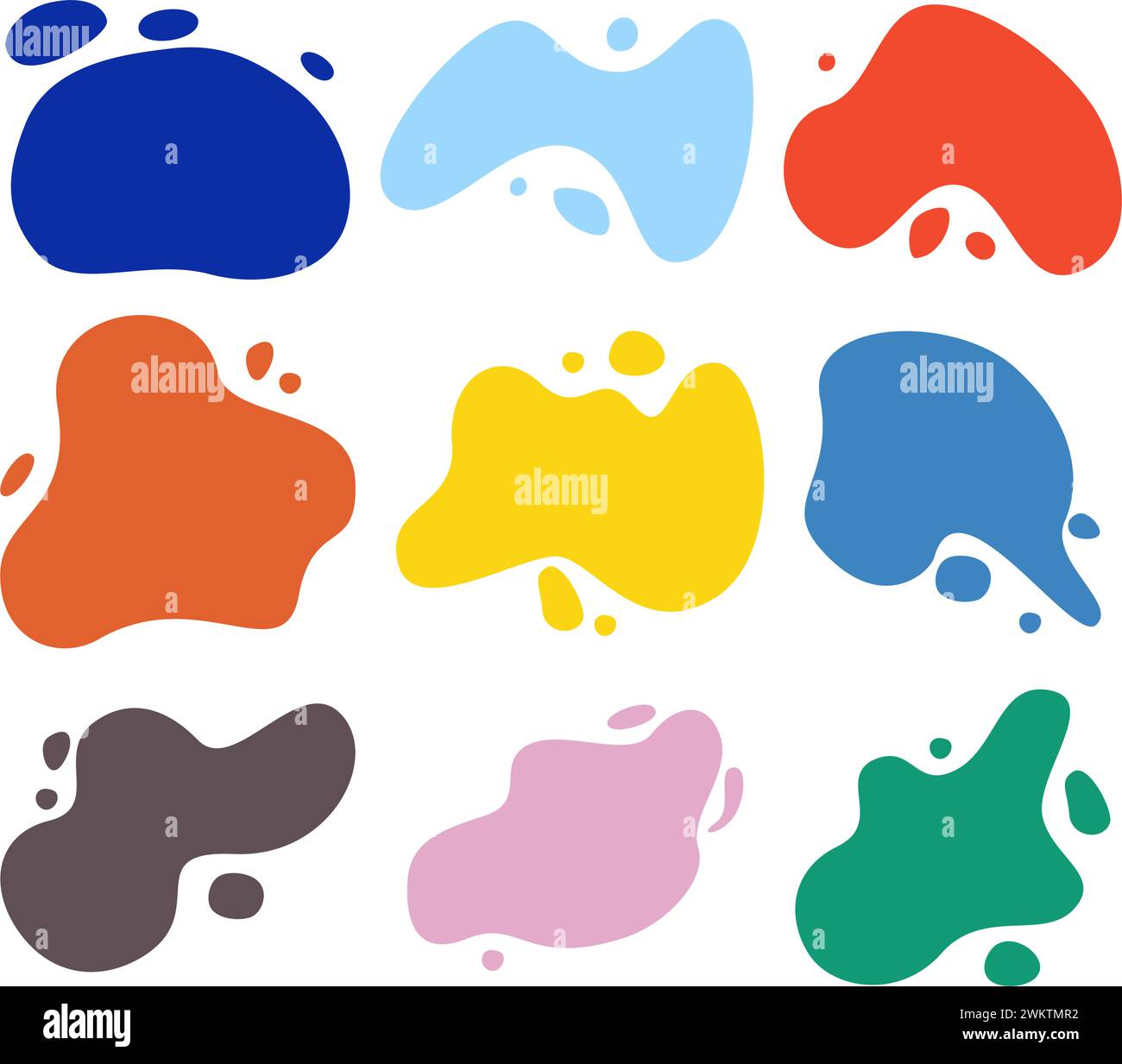 Vector Organic Abstract Shapes In Pastel Colors Irregular Blob Shapes Stock Vector Image And Art