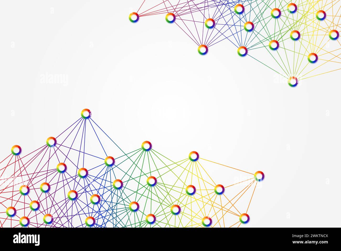 rainbow colorful network diagrams or presentation backgrounds Stock ...