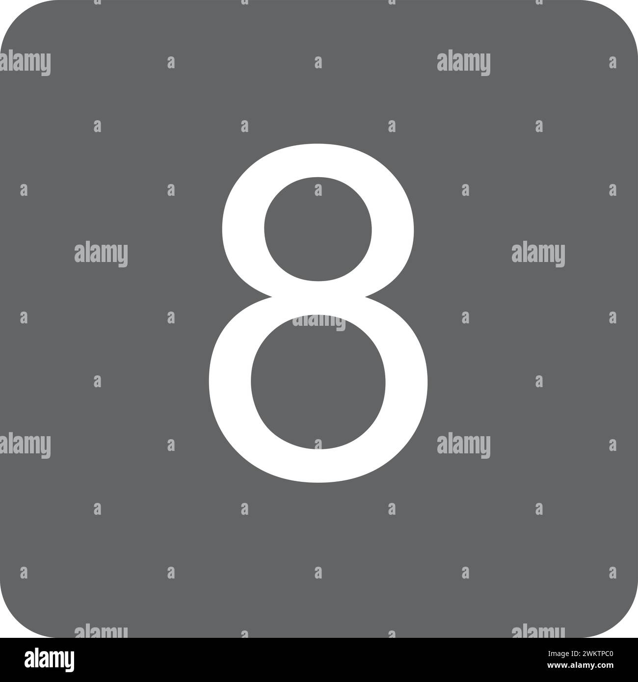 Keycap Digit Eight icon vector image Stock Vector Image & Art - Alamy
