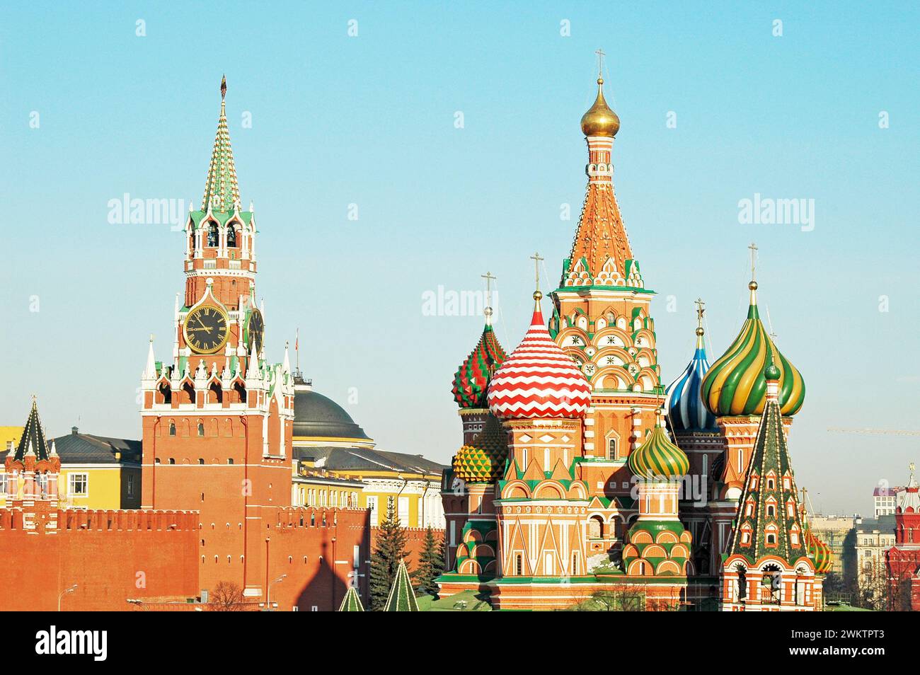 Saint Basil's Cathedral and Red Square, Kremlin, Moscow, Russia Stock ...