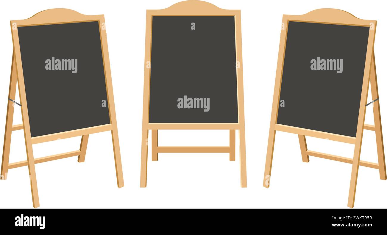 vector menu black board set. street menu sign isolated on white ...