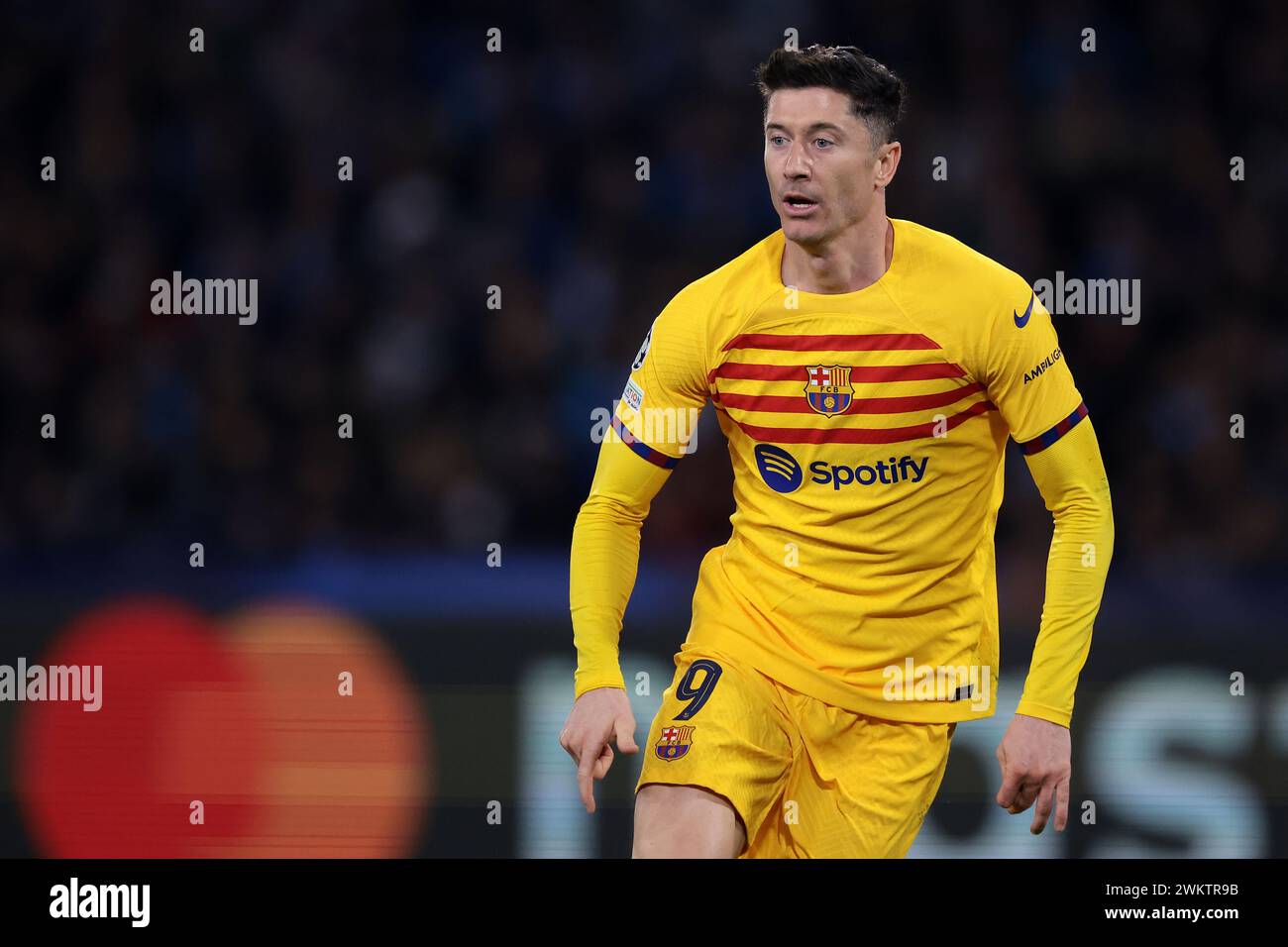 Naples, Italy. 21st Feb, 2024. Robert Lewandowski of FC Barcelona ...