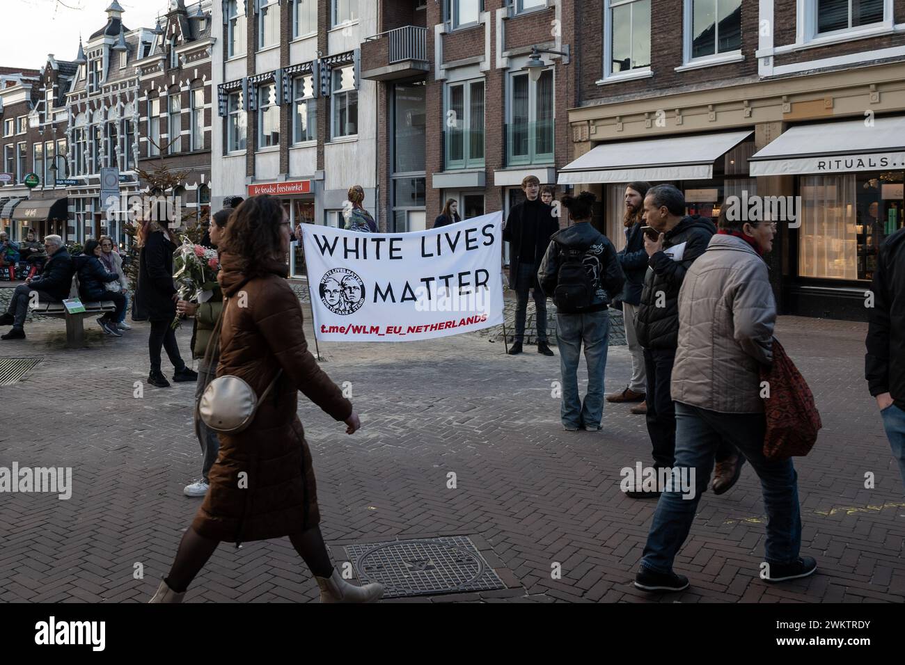 Gouda, Netherlands 17.02.24. Dutch faction of far right wing movement ...