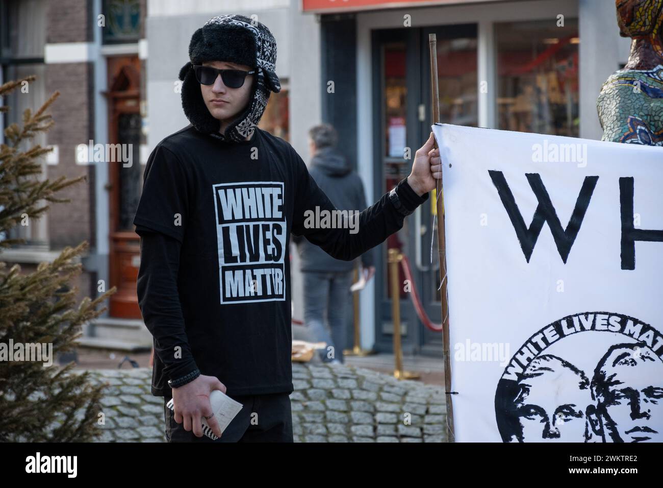 Gouda, Netherlands 17.02.24. Dutch faction of far right wing movement ...
