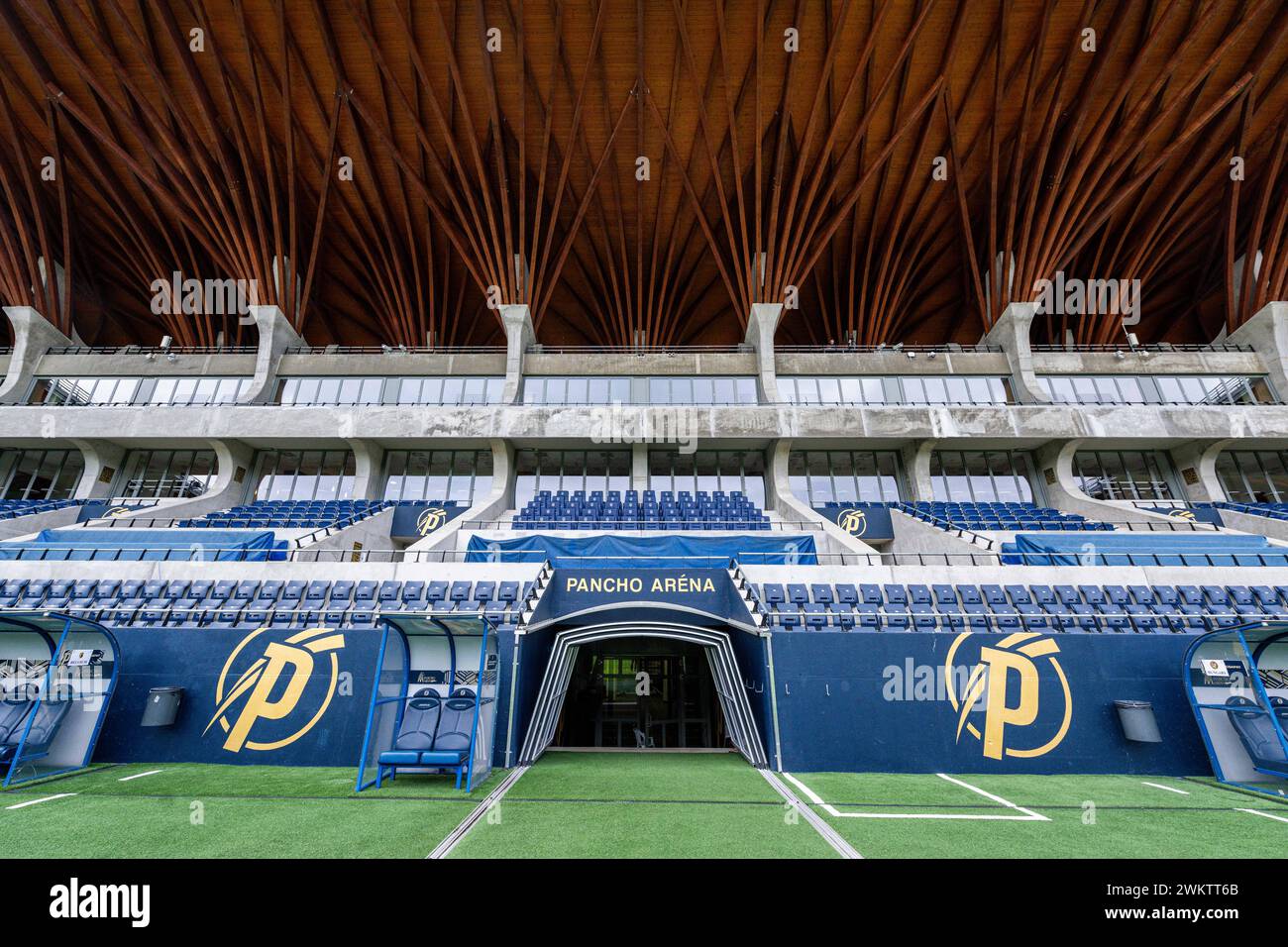 Felcsut, Hungary. 22nd Feb, 2024. Stadion Puskas Akademia Pancho Arena ...