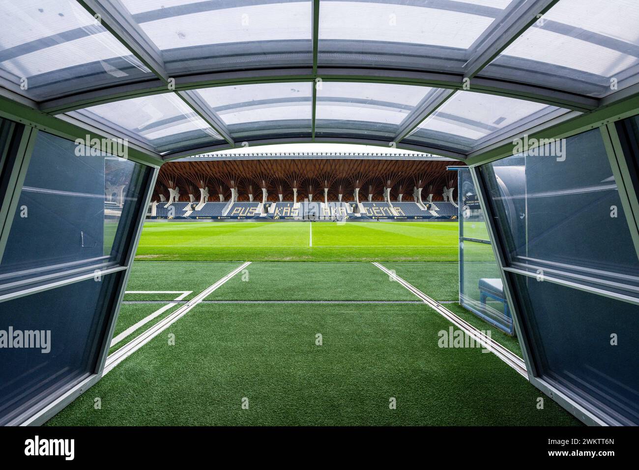 Felcsut, Hungary. 22nd Feb, 2024. Stadion Puskas Akademia Pancho Arena ...