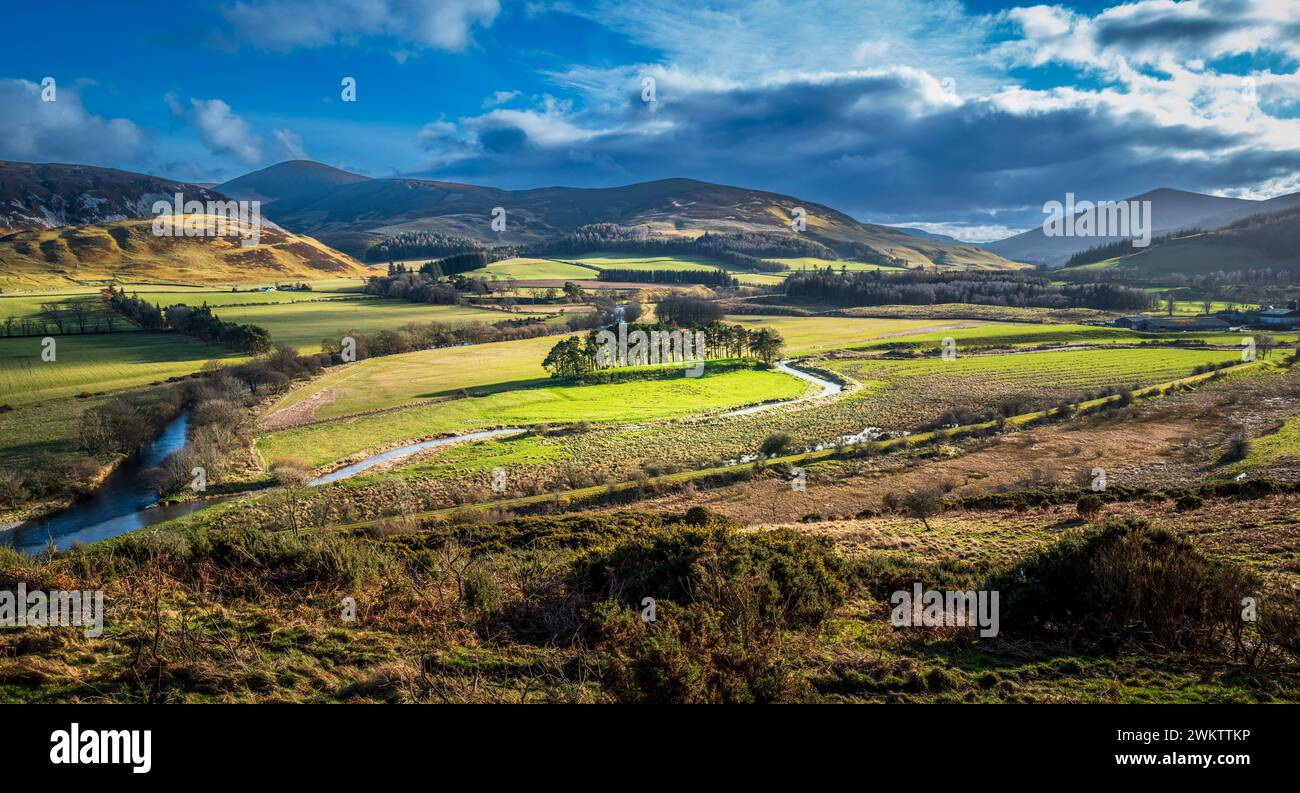 Early spring landscape in the Scottish Borders Stock Photo - Alamy
