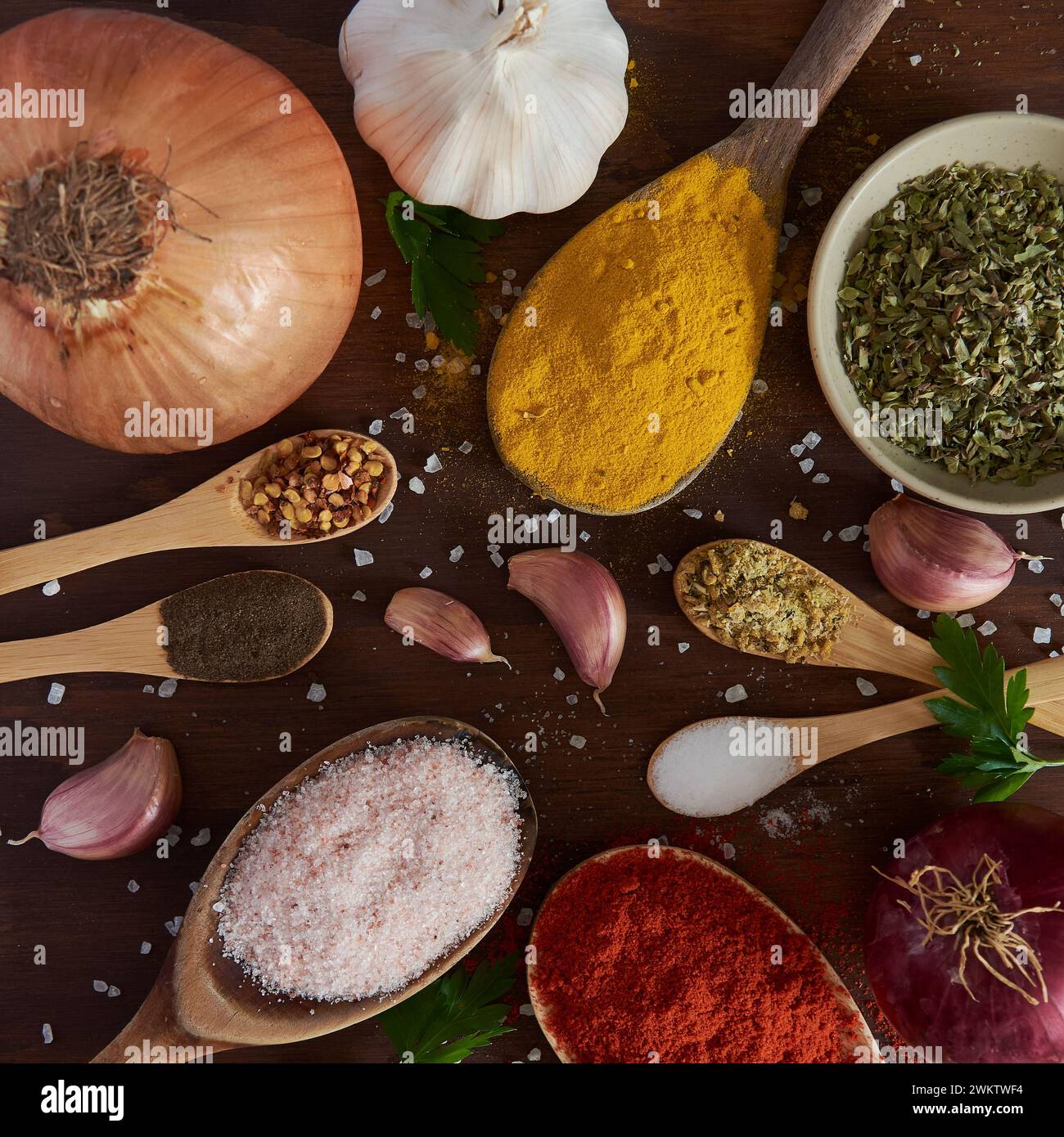 Seasonings on table hi-res stock photography and images - Alamy