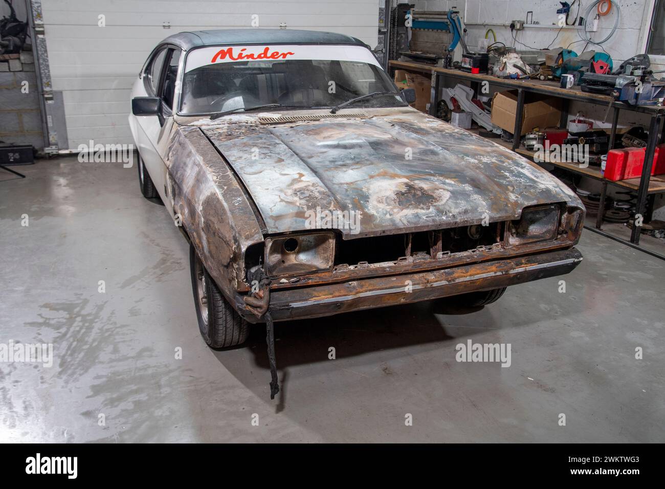 The Ford Capri 2.0 from the TV show Minder, which was almost destroyed ...