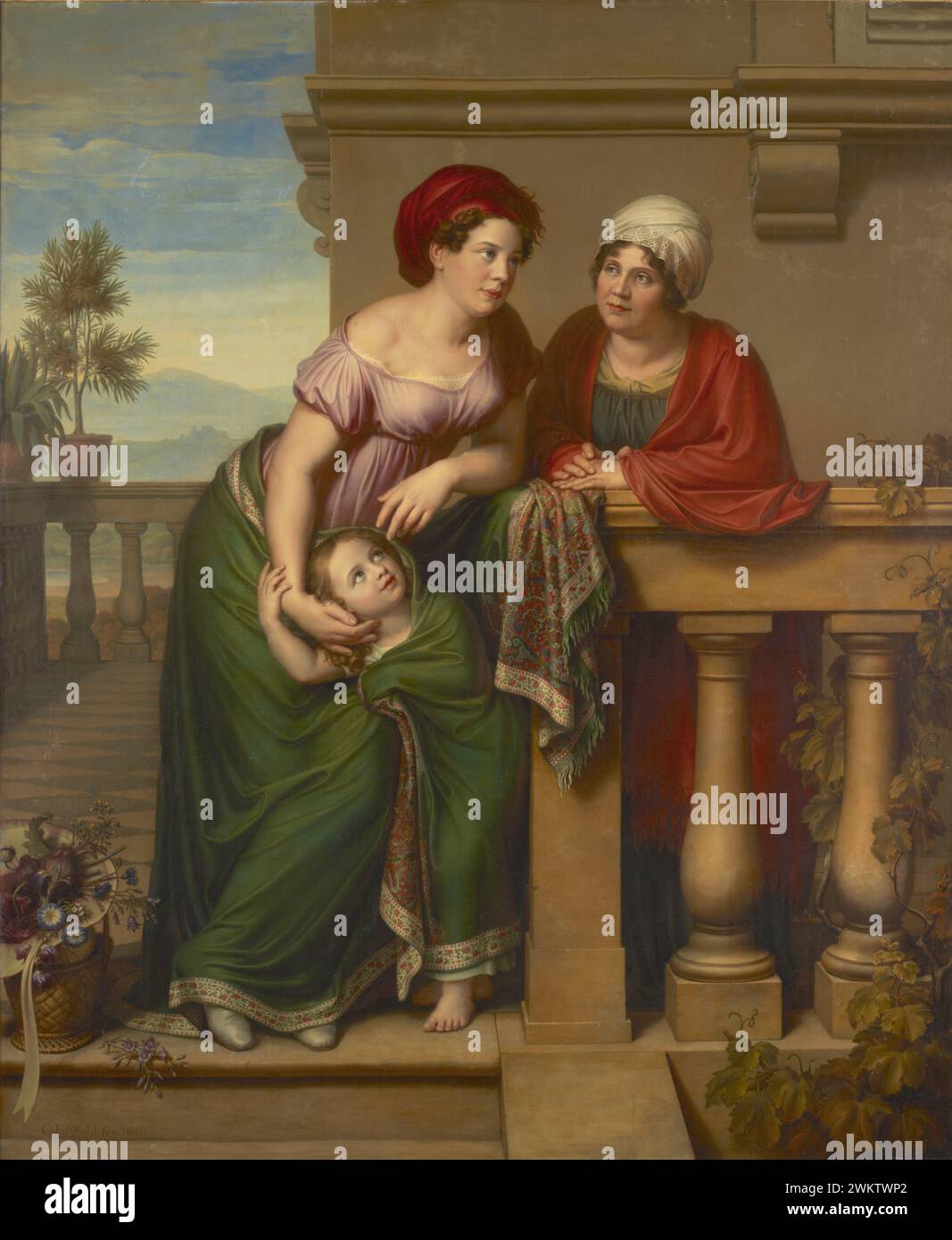 Karl Jakob Theodor Leybold, The Actress' Family, painting in oil on ...