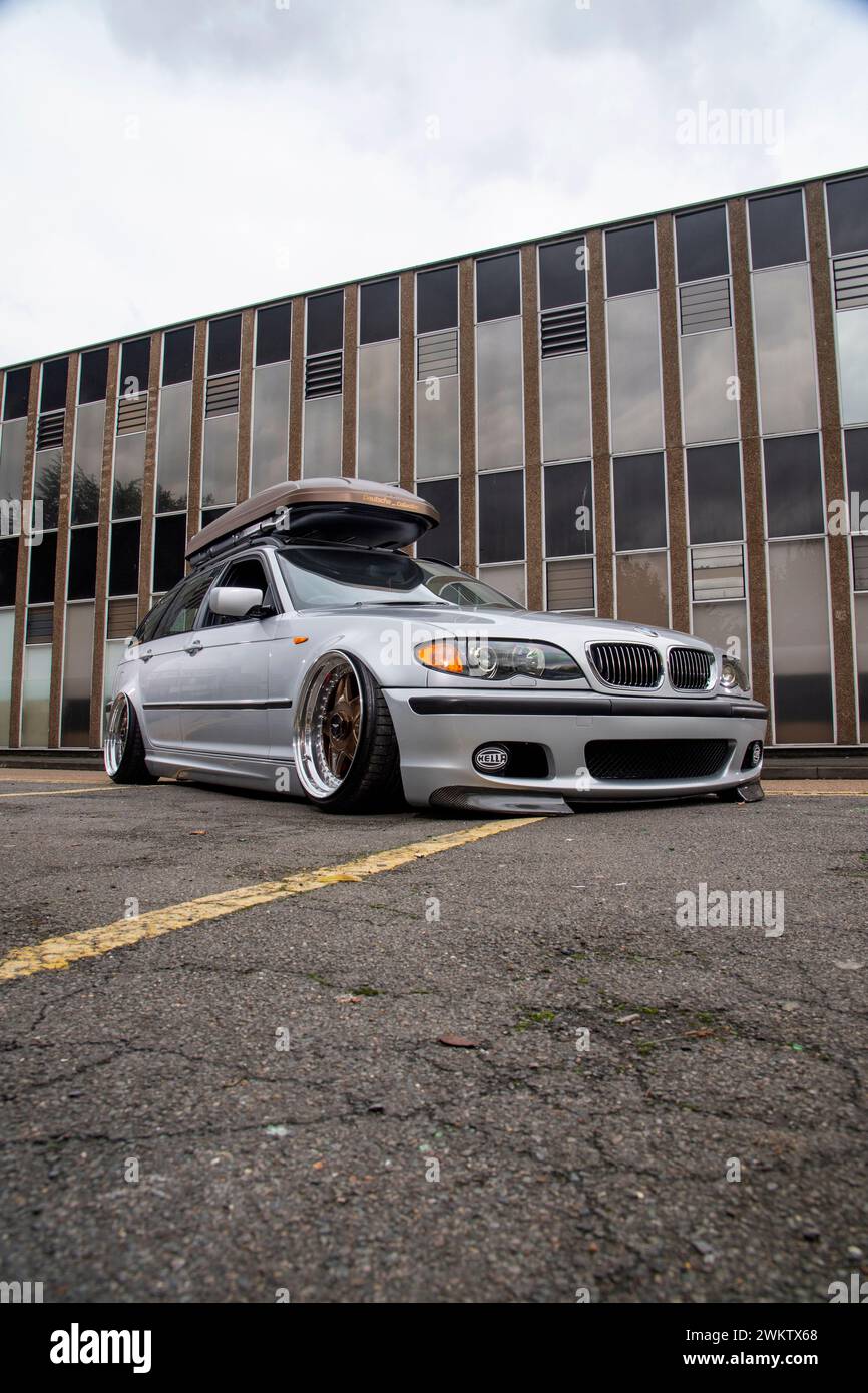 Modified E46 BMW 3 Series tourer Stock Photo - Alamy