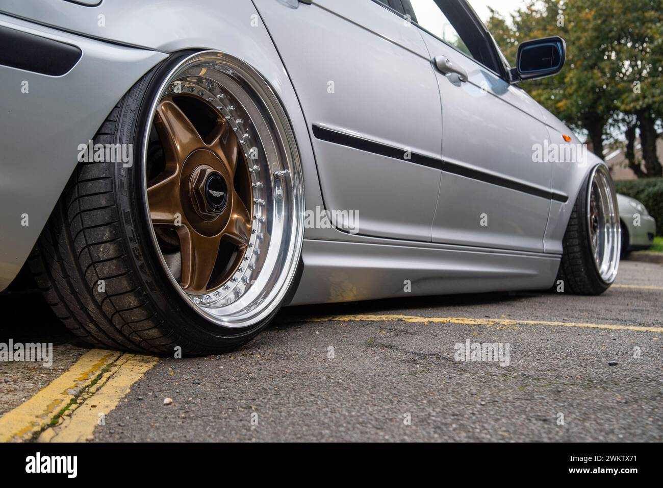 Modified E46 BMW 3 Series tourer Stock Photo - Alamy