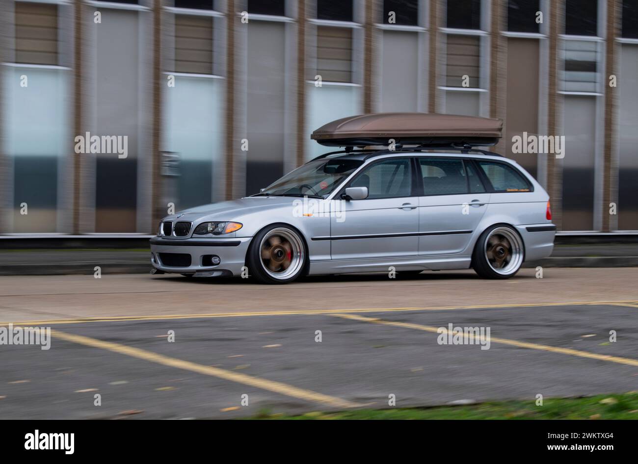 Modified E46 BMW 3 Series tourer Stock Photo - Alamy