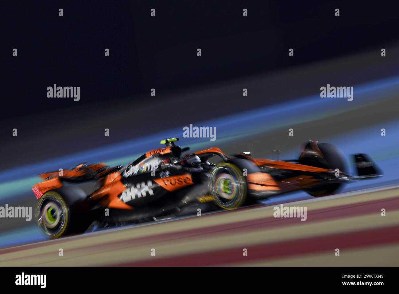 04 NORRIS Lando (gbr), McLaren F1 Team MCL38, action during the Formula 1 Aramco pre-season ...