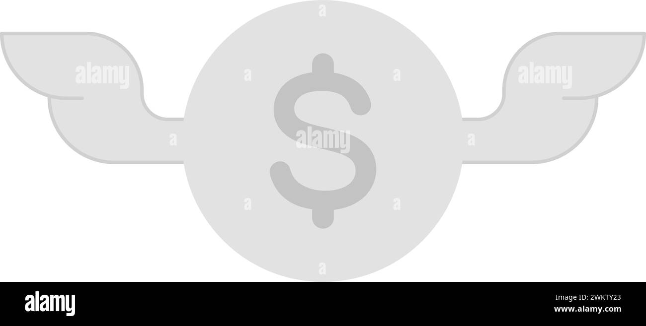 Money with Wings icon vector image Stock Vector Image & Art - Alamy