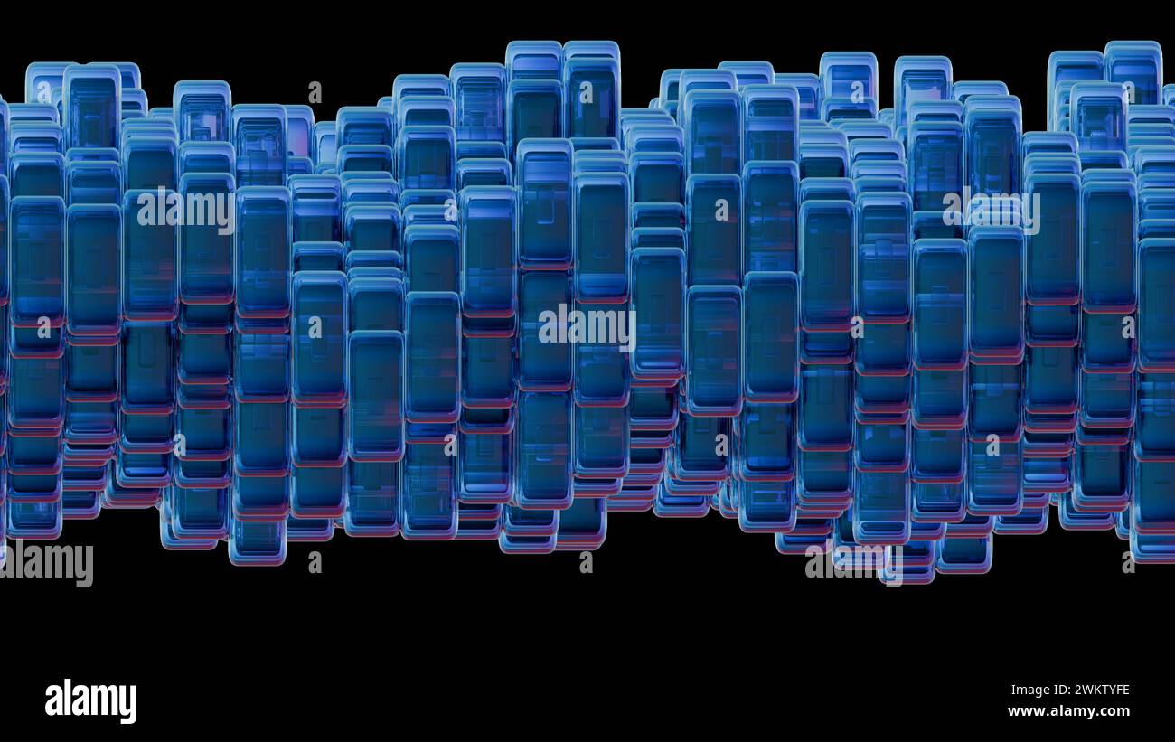 The crystalline structure of a nanomaterial, resembling a kaleidoscope of colors under ...