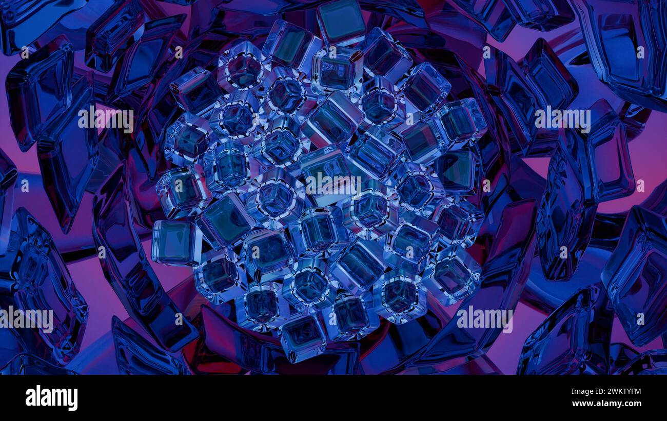 A visual depiction of data being organized and categorized into ...