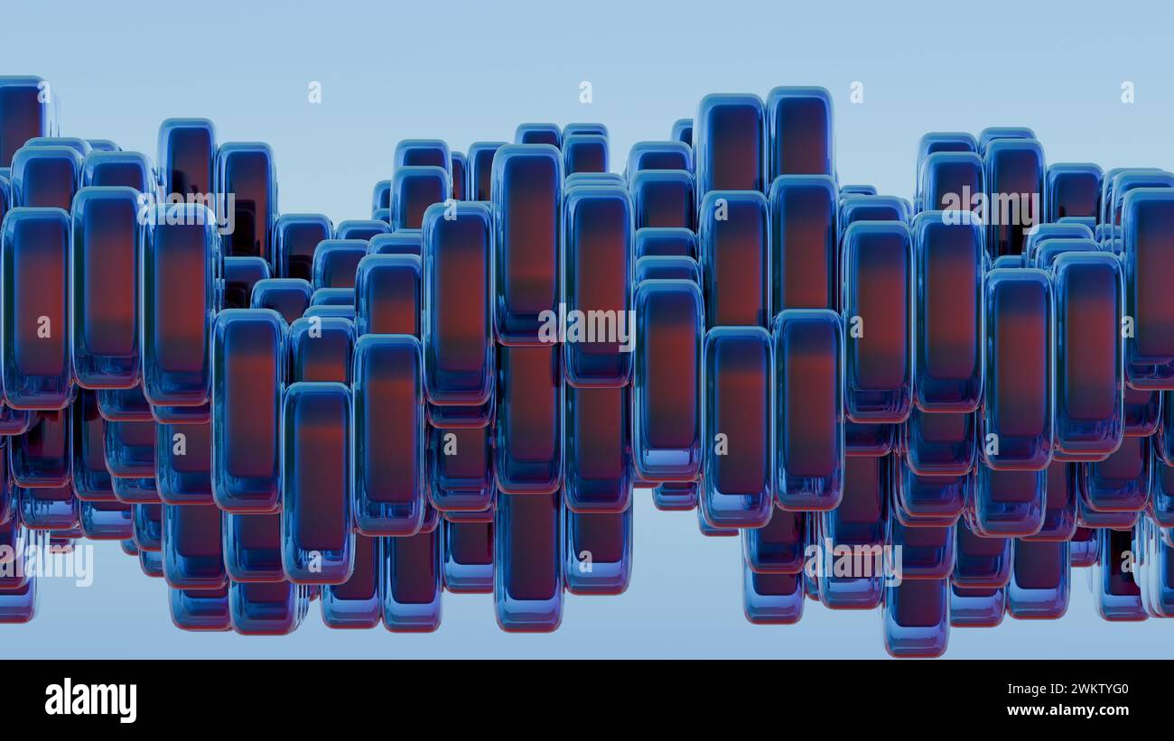 The crystalline structure of a nanomaterial, resembling a kaleidoscope of colors under ...