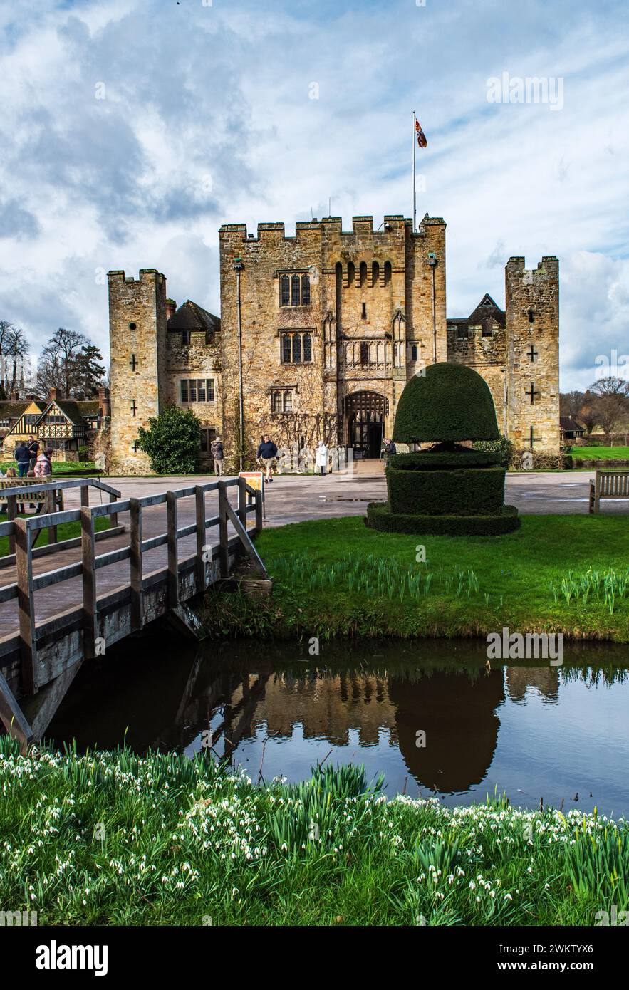 Hever Castle and Gardens in February, Hever, Kent England Stock Photo ...