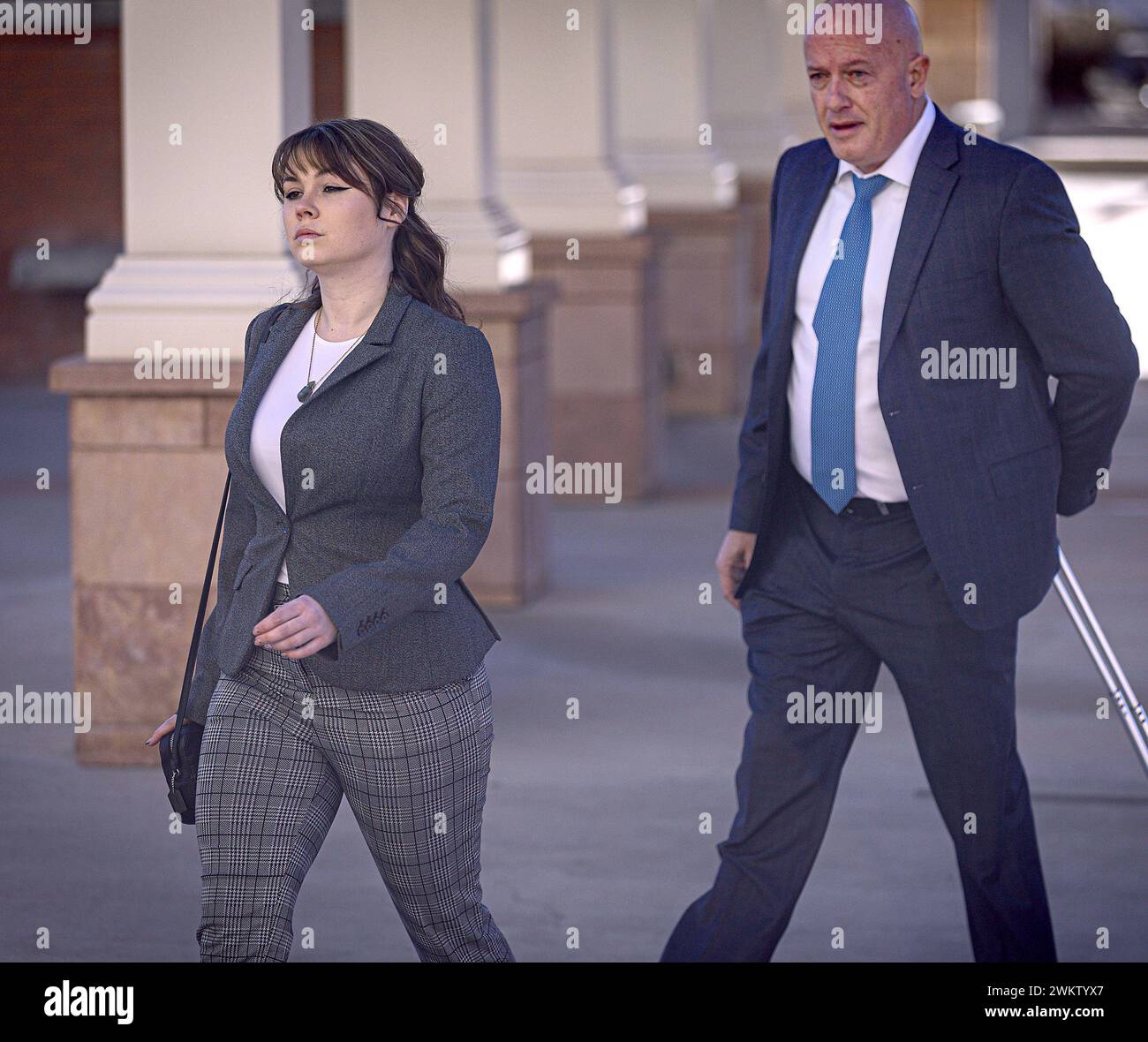 Hannah Gutierrez-Reed arrives at the First Judicial District Courthouse ...