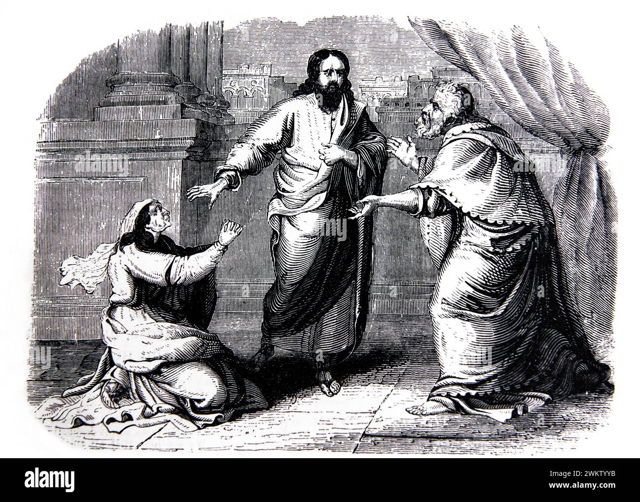 Black white illustration king david Cut Out Stock Images & Pictures - Alamy