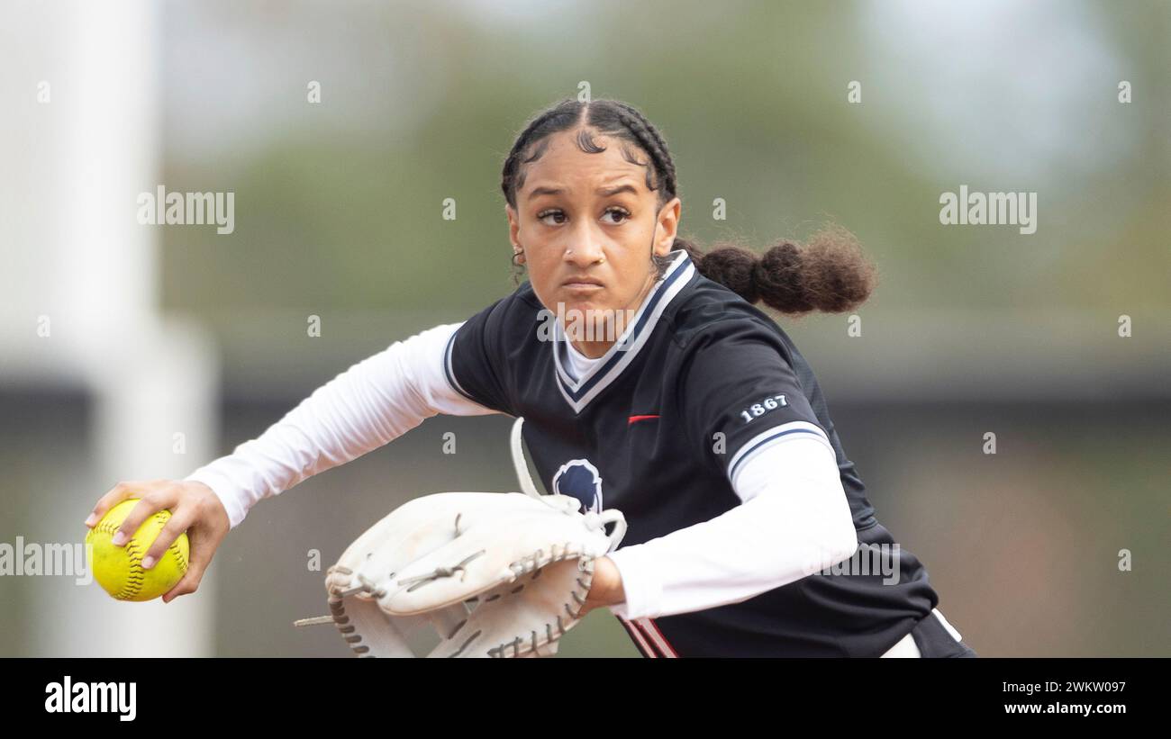 Lealani Ricks (HU) during an NCAA softball game on Friday, Feb. 9, 2024 ...