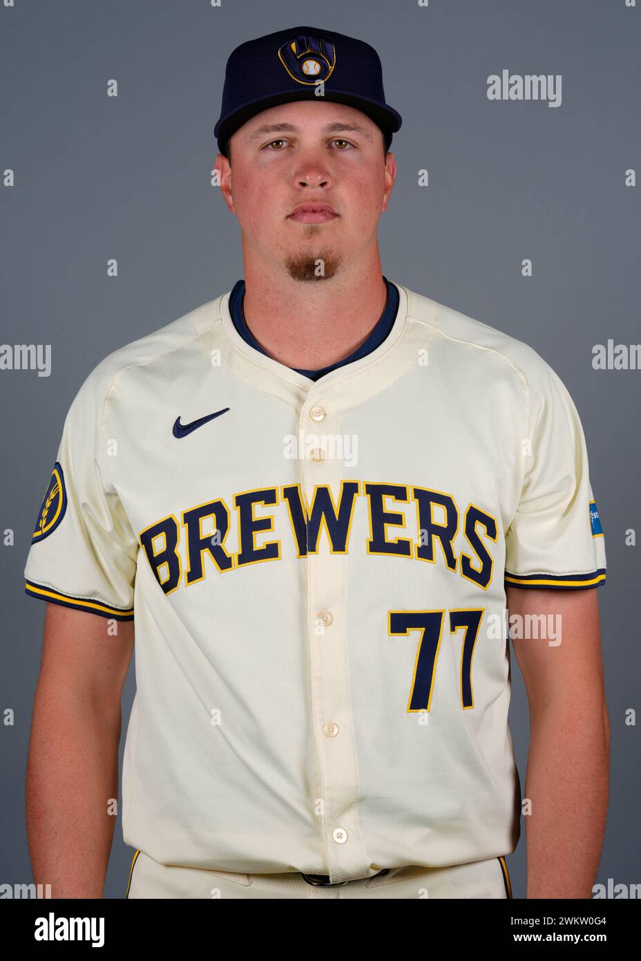 This is a 2024 photo of Bradley Blalock of the Milwaukee Brewers ...