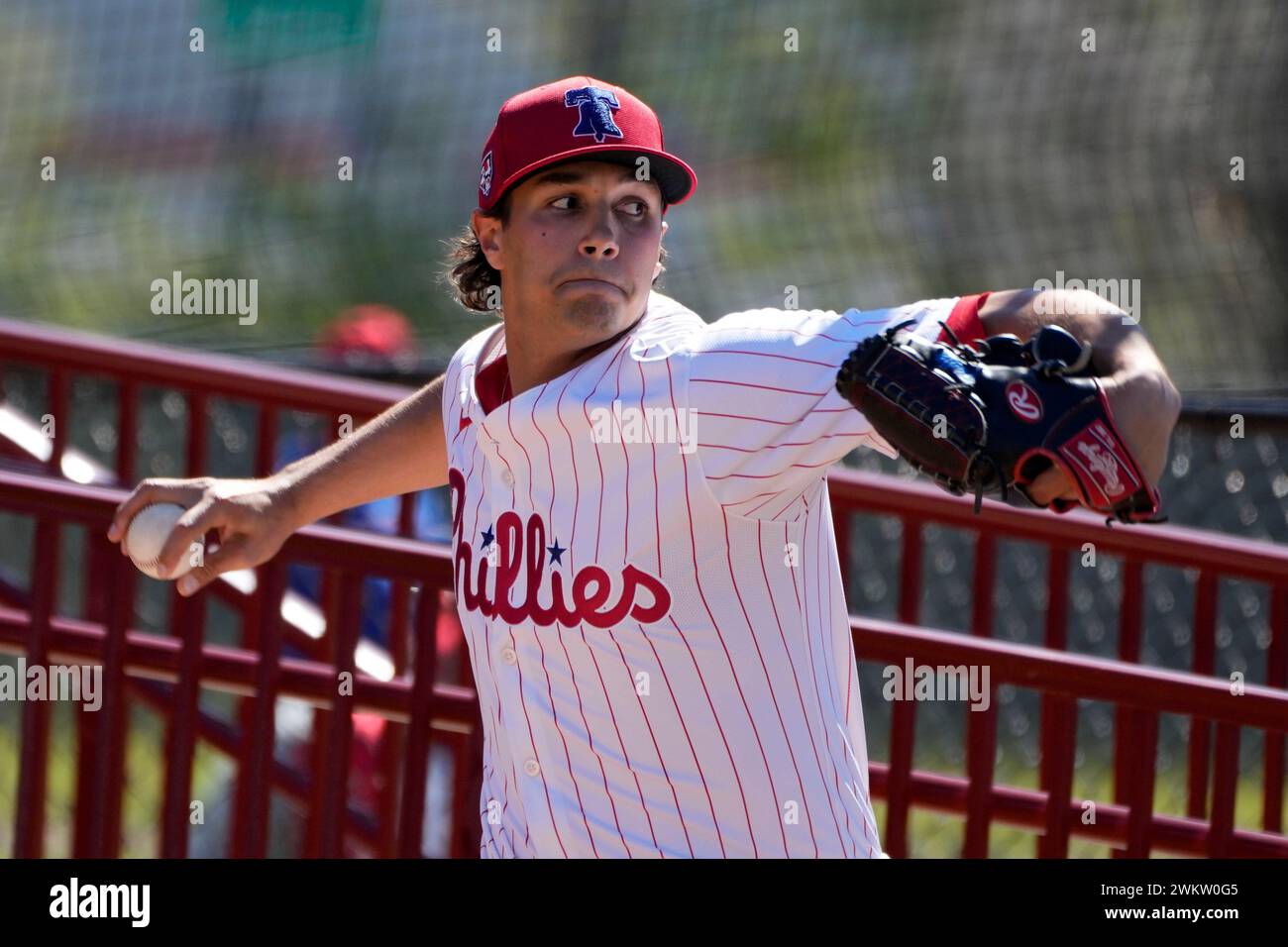 Philadelphia Phillies pitcher Tyler Phillips throws during a baseball ...