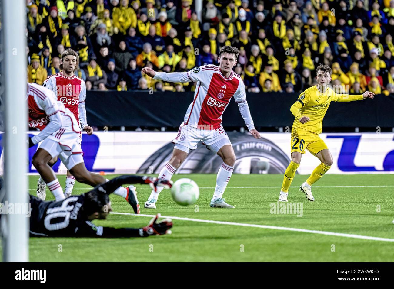 BODO, Norway. 22nd Feb, 2024. football, Conference League Play-off 2nd ...
